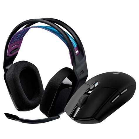 Kit Gamer Logitech Headset Sem Fio G Mouse G KaBuM