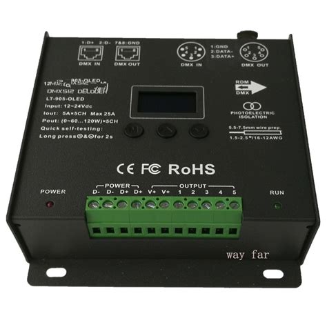 New Led DMX Decoder Controller DC V Input A CH Output RGB RGBW Led Controller XLR