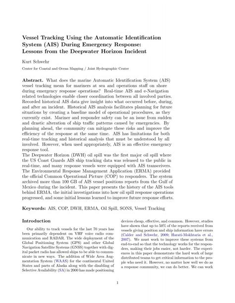 Vessel Tracking Using The Automatic Identification System Ais