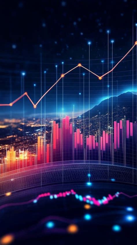 Colorful Data Visualization Displays Dynamic Graphs And Charts Representing Global Business