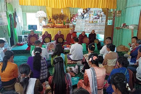 မိုင်းခုတ်မြို့၊ လွယ်မောဘုန်းကြီးကျောင်း၌ အမှတ် ၃၈၇ အမြောက်တပ်ရင်းမှ ကထိန်သင်္ကန်းနှင့် လှူဖွယ