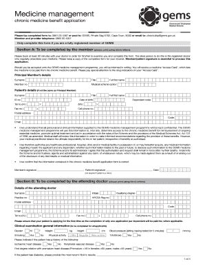 Gems Chronic Forms Fill And Sign Printable Template Online