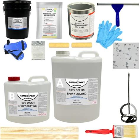 Armorpoxy 3 Gal Designer Gray Gloss 2 Part Epoxy Interior Concrete Basement And Garage Floor