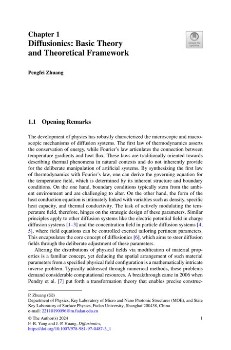 Pdf Diffusionics Basic Theory And Theoretical Framework