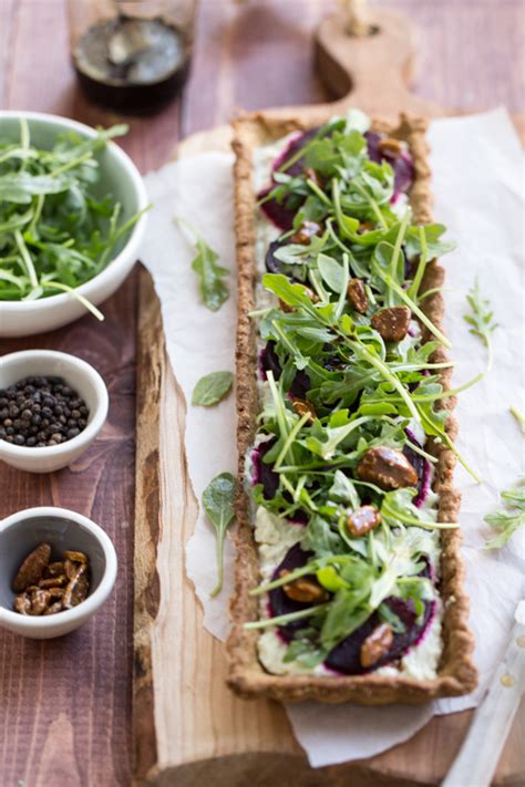 Roasted Beet And Goat Cheese Tart Jelly Toast