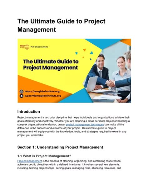 Ppt The Ultimate Guide To Project Management Powerpoint Presentation