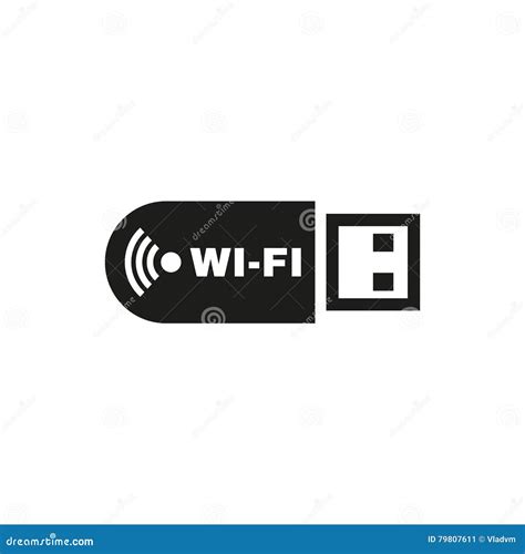 The Wifi Adapter Icon Transfer And Connection Data Symbol UI Web Logo Sign Flat Design