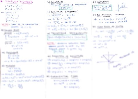 SOLUTION Complex Numbers Revision Notes Studypool