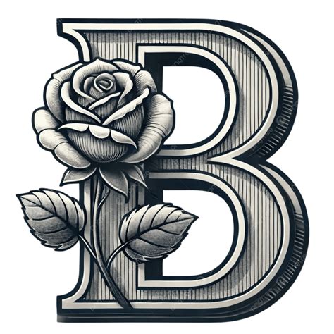 장미가 있는 우아한 모노그램 B 모노그램 아트 편지 B 디자인 꽃무늬 타이포그래피 Png 일러스트 및 이미지 에 대한 무료 다운로드 Pngtree