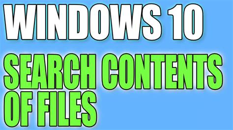 Search Contents Of Files When Doing A Search In Windows ComputerSluggish