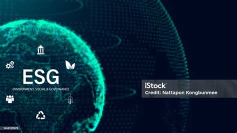 아이콘 개념으로 추상적 인 Esg 세계 지속 가능한 기업 개발 환경 사회 및 거버넌스 현대 녹색 배경 0명에 대한 스톡 벡터 아트 및 기타 이미지 Istock