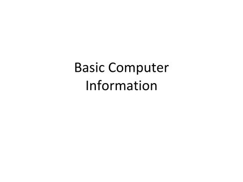 Basic Computer Support Ppt Computer Peripherals Computing