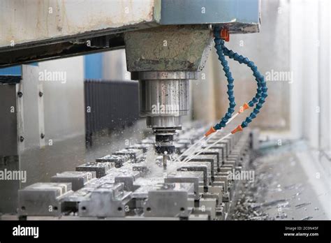 Close Up On An Industrial Drill Inside A Production Line Tools Are
