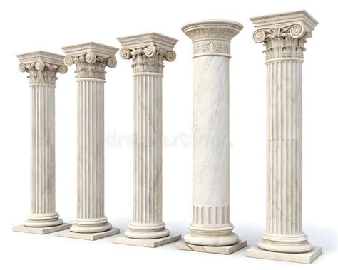 Collection Of Classic Columns Stock Illustration Illustration Of Render Doric 375644757