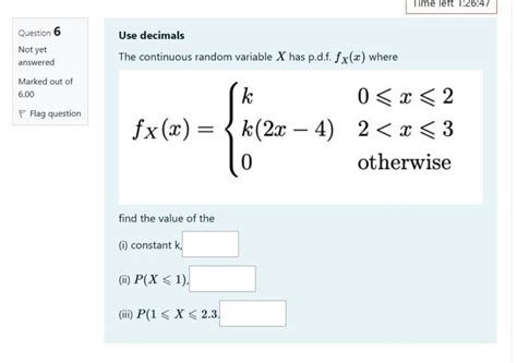 Solved A Discrete Random Variable Has Cumulative