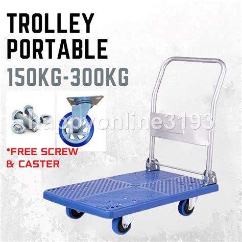 Trolley Portable 150kg 300kg Hand Truck Pvc Foldable Small Trolley
