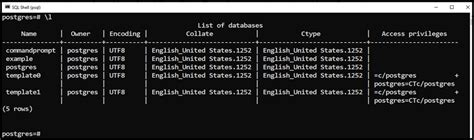 Postgresql List All Tables Commandprompt Inc