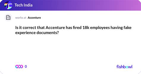 Is It Correct That Accenture Has Fired K Employe Fishbowl