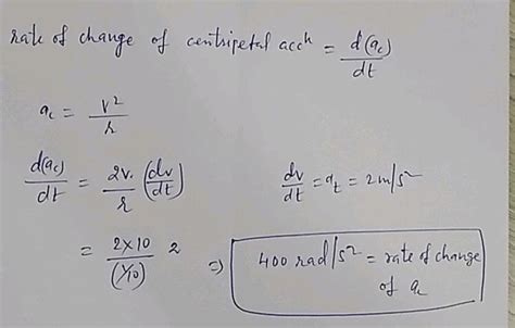 particle moving in a circle radius 10 cm has a linear speed of 10 m s a