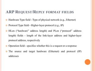 ARP RARP DHCP ICMP NETWORKING PROTOCOLS INTERNET PPTX