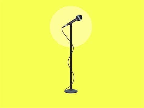 Premium Vector Theatrical Stand Microphone Wire Vector