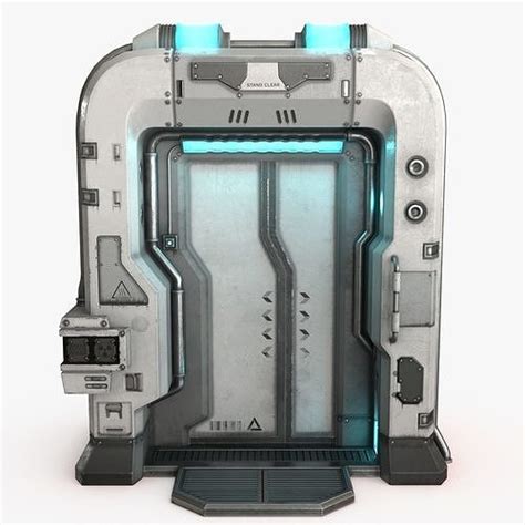 3d Model Sci Fi Door V4 Vr Ar Low Poly Cgtrader