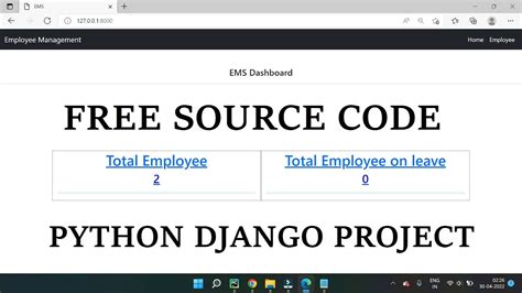 Employee Management Django Project Free Source Code Youtube
