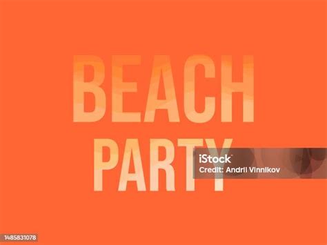 모래 색 그라데이션이 있는 해변 파티 텍스트입니다 여름 해변 파티를 위한 텍스트가 있는 배너 여름철 배너 소책자 및 판촉 자료