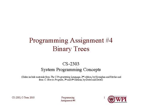 Programming Assignment 4 Binary Trees Cs2303 System Programming