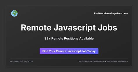 Remote Javascript Jobs Work From Anywhere