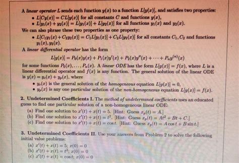 Solved L Cyx Cl Yx For All Constants C And Functions