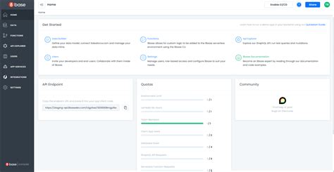project dashboard walkthrough 8base docs