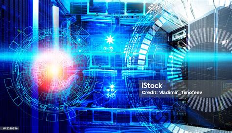 큰 데이터 정보 기술의 개념입니다 서버 및 홀로그램 기술 배경으로 현대 데이터 센터의 케이블 0명에 대한 스톡 사진 및 기타 이미지 Istock