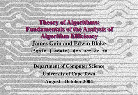 Ppt Theory Of Algorithms Fundamentals Of The Analysis Of Algorithm