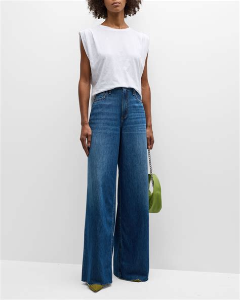 Rag And Bone Featherweight Sofie Wide Leg Jeans Neiman Marcus