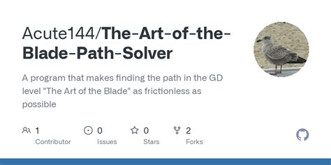 Github Acute144the Art Of The Blade Path Solver A Program That