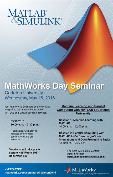 mathworks day seminar machine learning and parallel computing with matlab at carleton