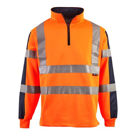 Hi Vis 2 Tone Orange Navy Rugby Shirt Kapra Coast