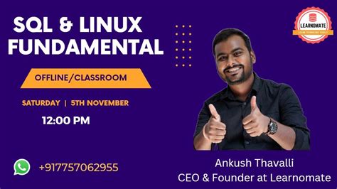 Starting Sql And Linux Fundamental Offlineclassroom Training Pune