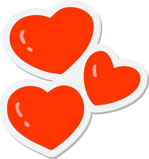 Set Of Love Hearts Sticker 40202810 Png