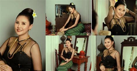 မြင်နေကျပုံစံတွေနဲ့မတူဘဲ မြန်မာဆန်ဆန်ဝတ်စုံလေးနဲ့ ဆွဲဆောင်မှုရှိပြီး ကြွေရက်စရာကောင်းတဲ့ မြတ