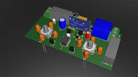 Pcb Board Led Controller Free 3d Model Cgtrader