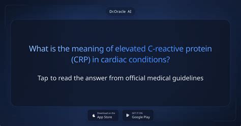 What Is The Meaning Of Elevated C Reactive Protein Crp In Cardiac