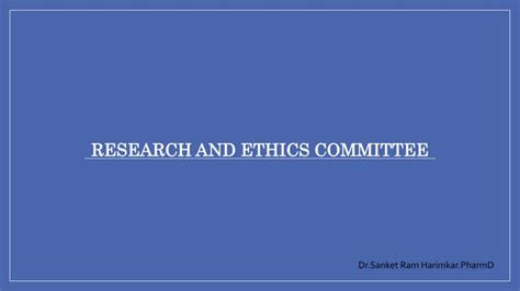 Research And Ethics Committeepptx
