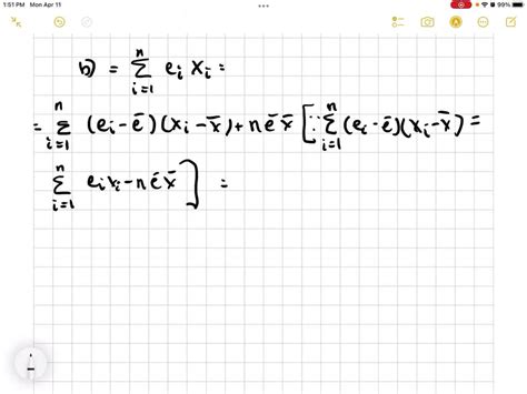 solved show that the ssr in a linear model expressed in summation