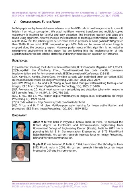 Robust Invisible Qr Code Image Watermarking In Dwt Pdf