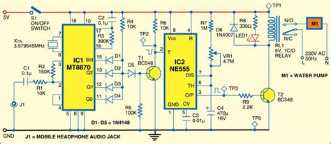 cellphone based water pump remote controller full circuit available