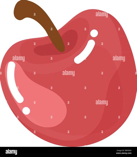 Red Cherry With Stem Icon Vector Illustration Stock Vector Image And Art