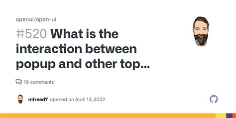 what is the interaction between popup and other top layer elements