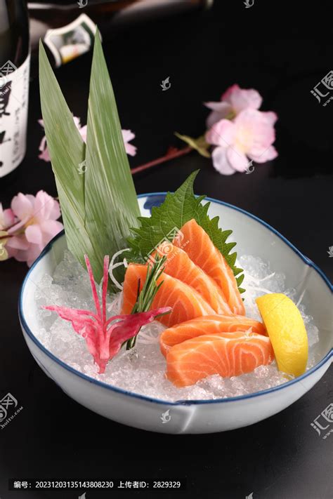 三文鱼刺身 日韩料理 食品餐饮 摄影素材 汇图网www huitu
